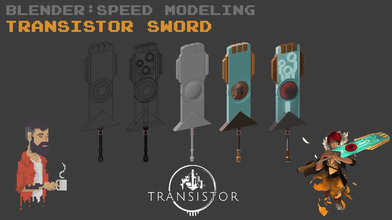 Blender - speed modeling : Transistor sword - YouTube