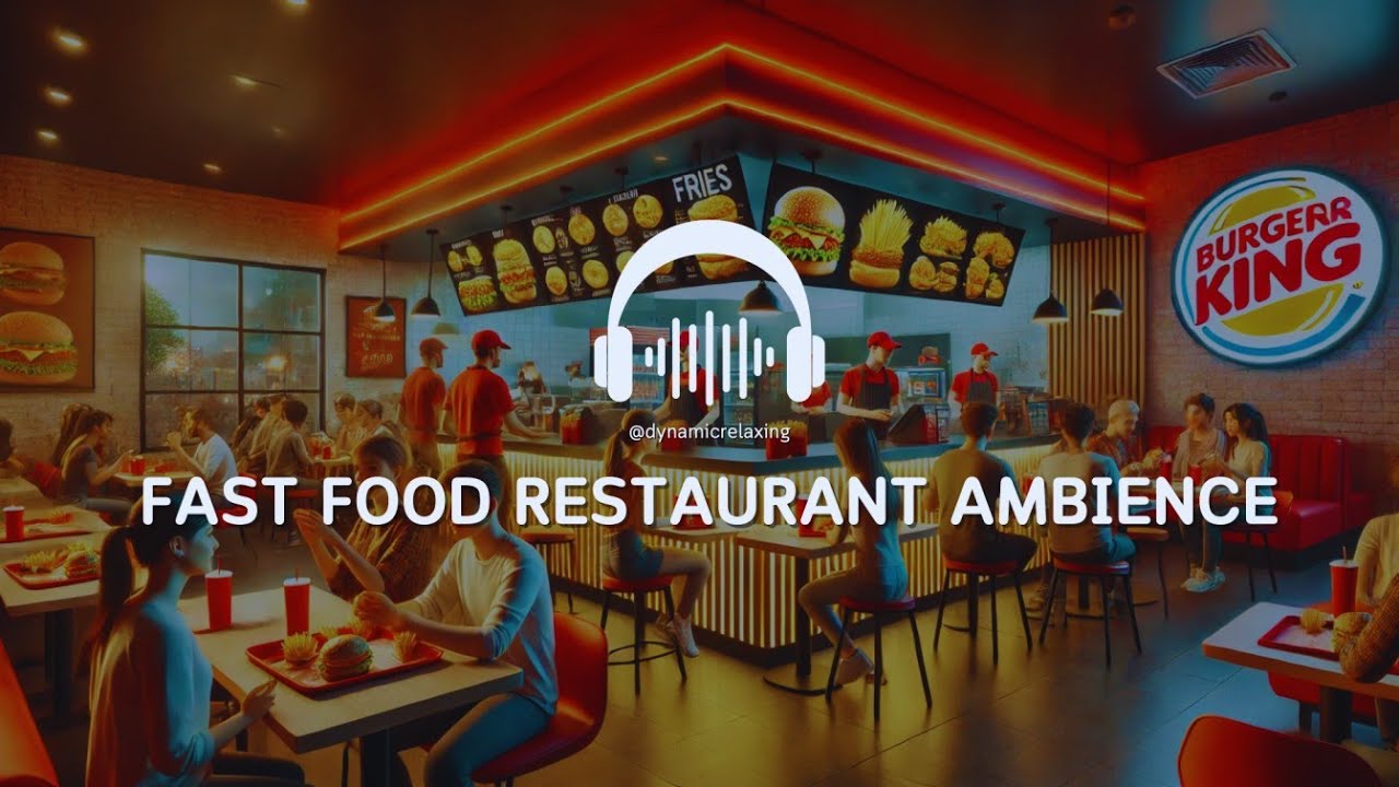 Fast Food Restaurant Ambience 🍔 Sleep, Relax & Focus - YouTube