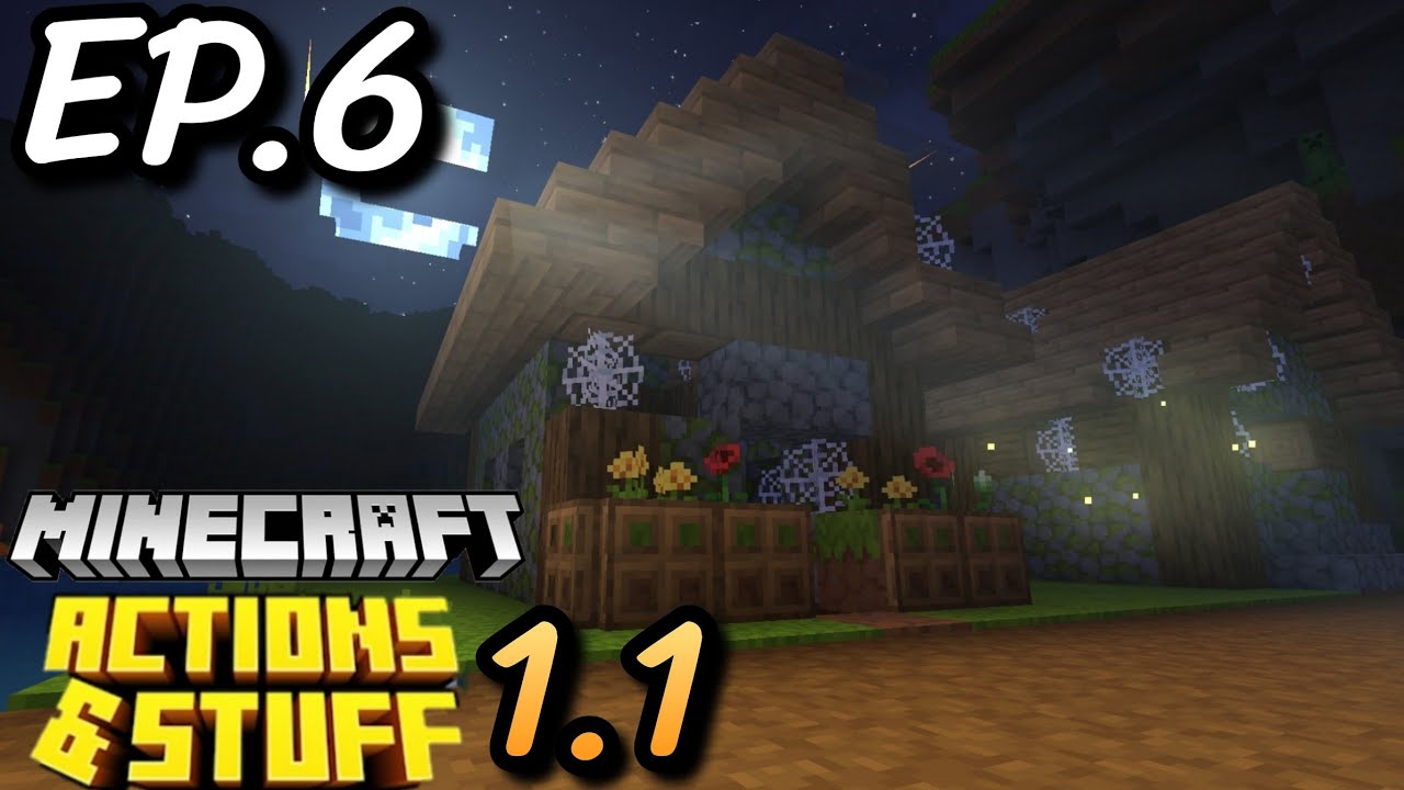 [ Minecraft 1.21.60 mod Actions & Stuff ] หมู่บ้านร้าง และหมู่บ้านใหม่ ...
