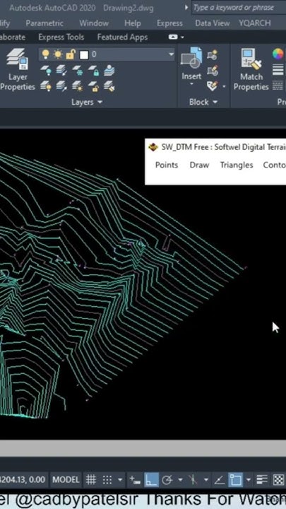 create contour lines @Cadbypatelsir - YouTube