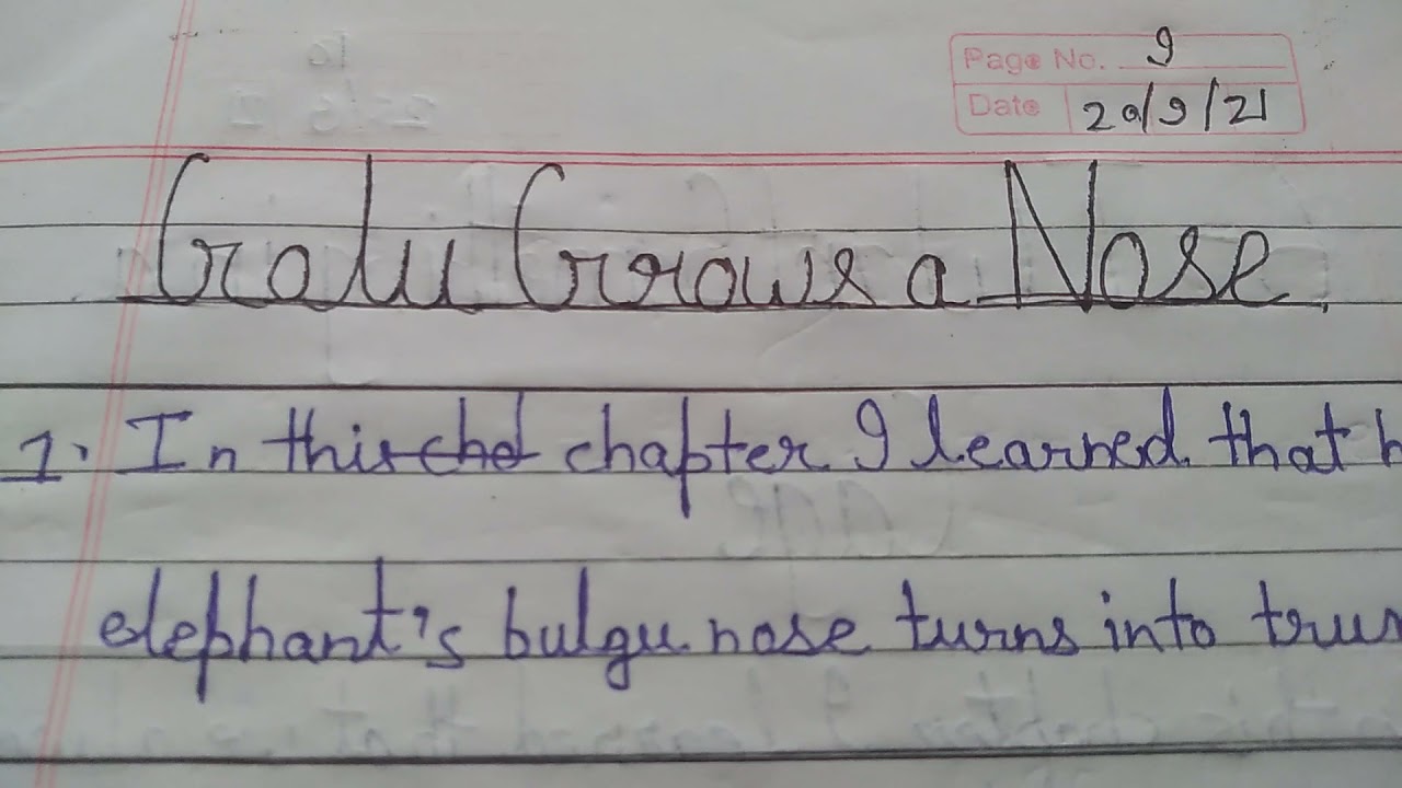 Class 7 English Learner Diary Chapter 5 Golu Grows A Nose YouTube Class 7 English Learner Diary Chapter 5 Golu Grows A Nose YouTube
