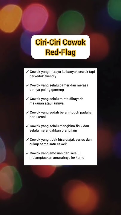 Ciri-Ciri Cowok Red-Flag #foryou #shorts #infomenarik - YouTube