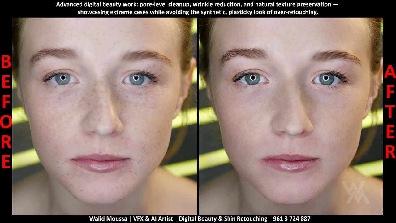 Advanced Skin Retouching Demo Reel | High-End Digital Beauty VFX - YouTube