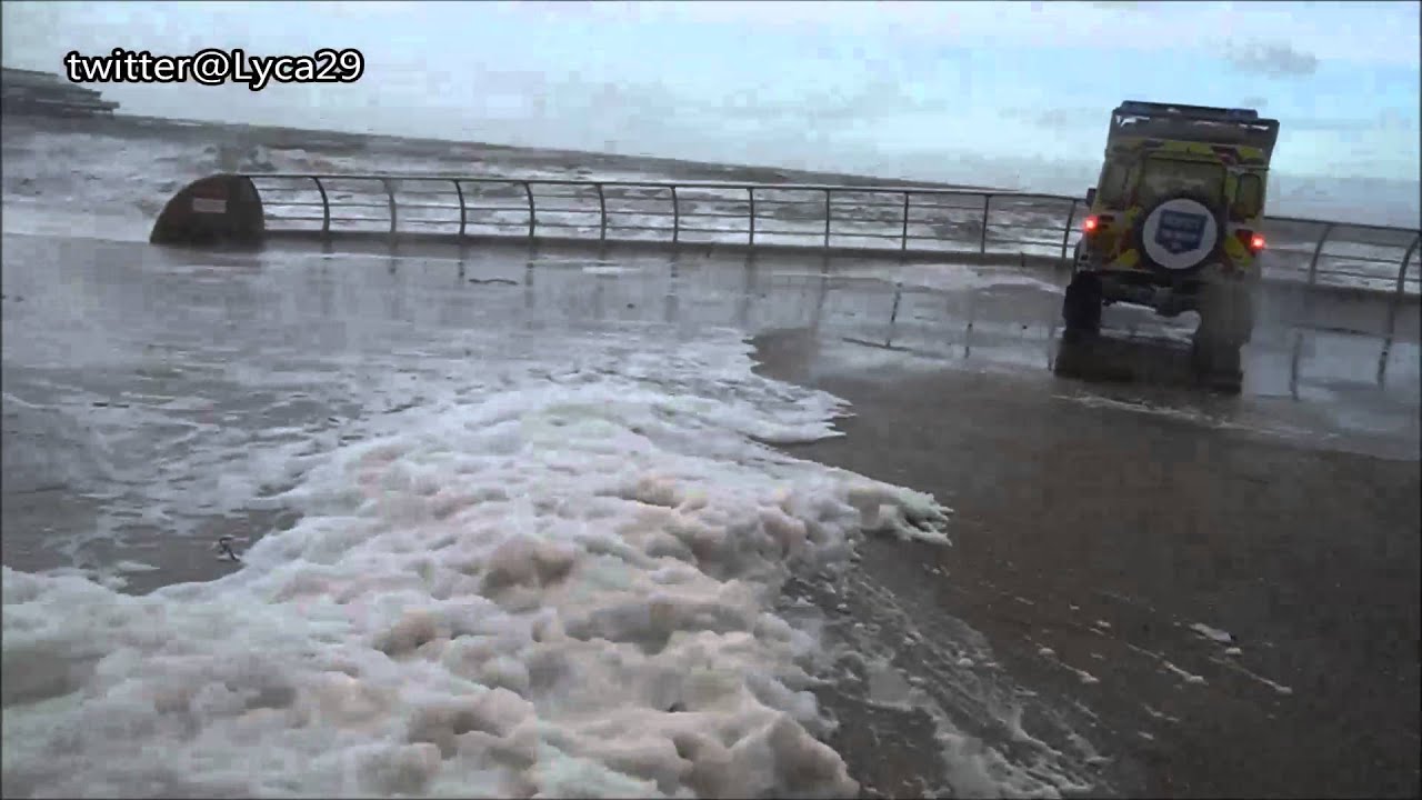 Storm Eva at Blackpool part two - YouTube
