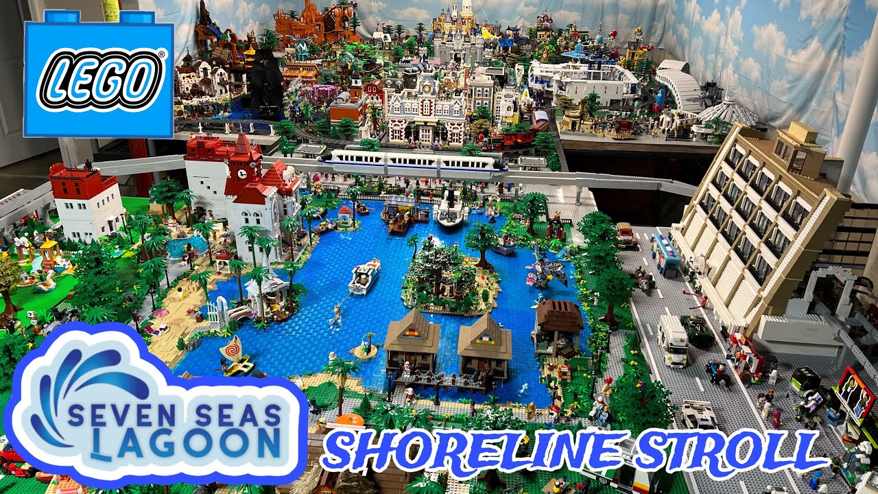 LEGO DISNEY’S SEVEN SEAS LAGOON - SHORELINE STROLL - YouTube