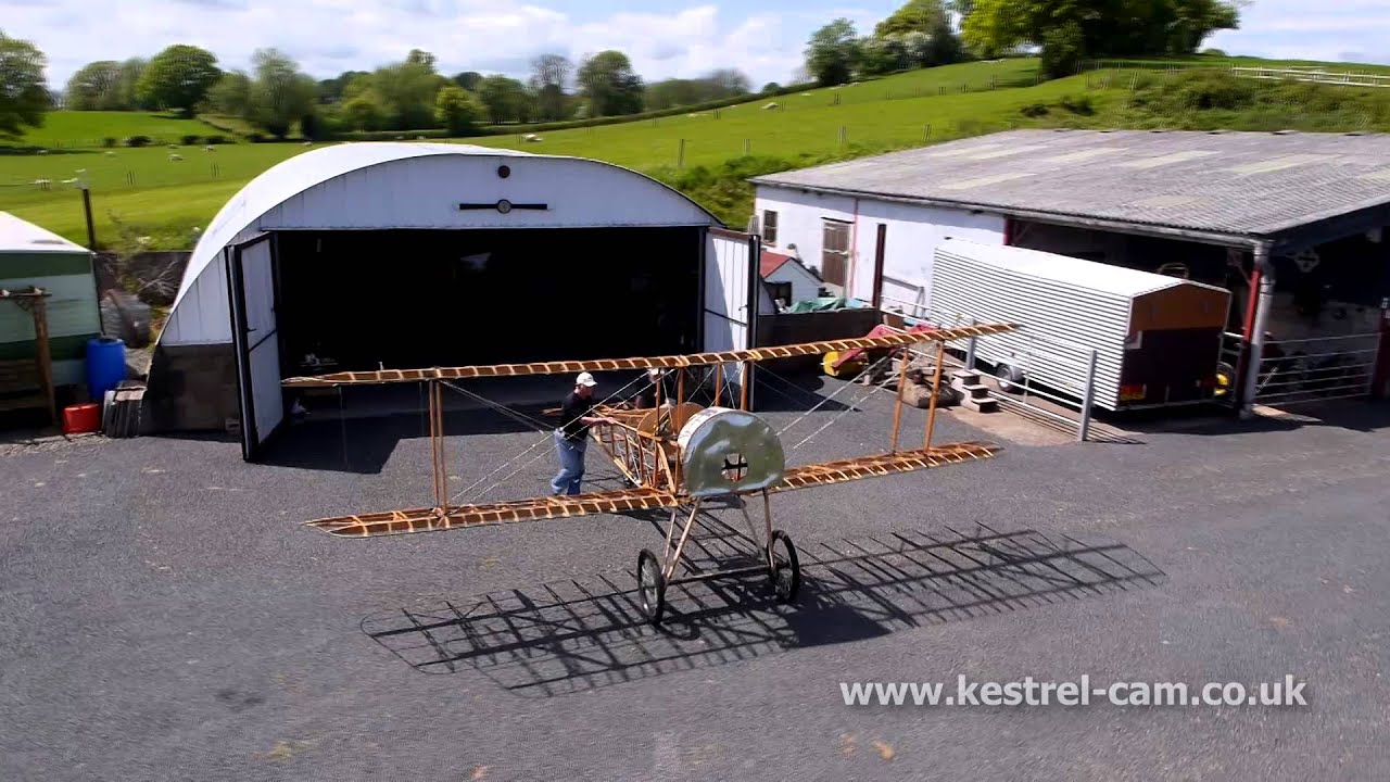 Bristol Scout WW1 Fighter Aircraft Rebuild Aerial Video - YouTube