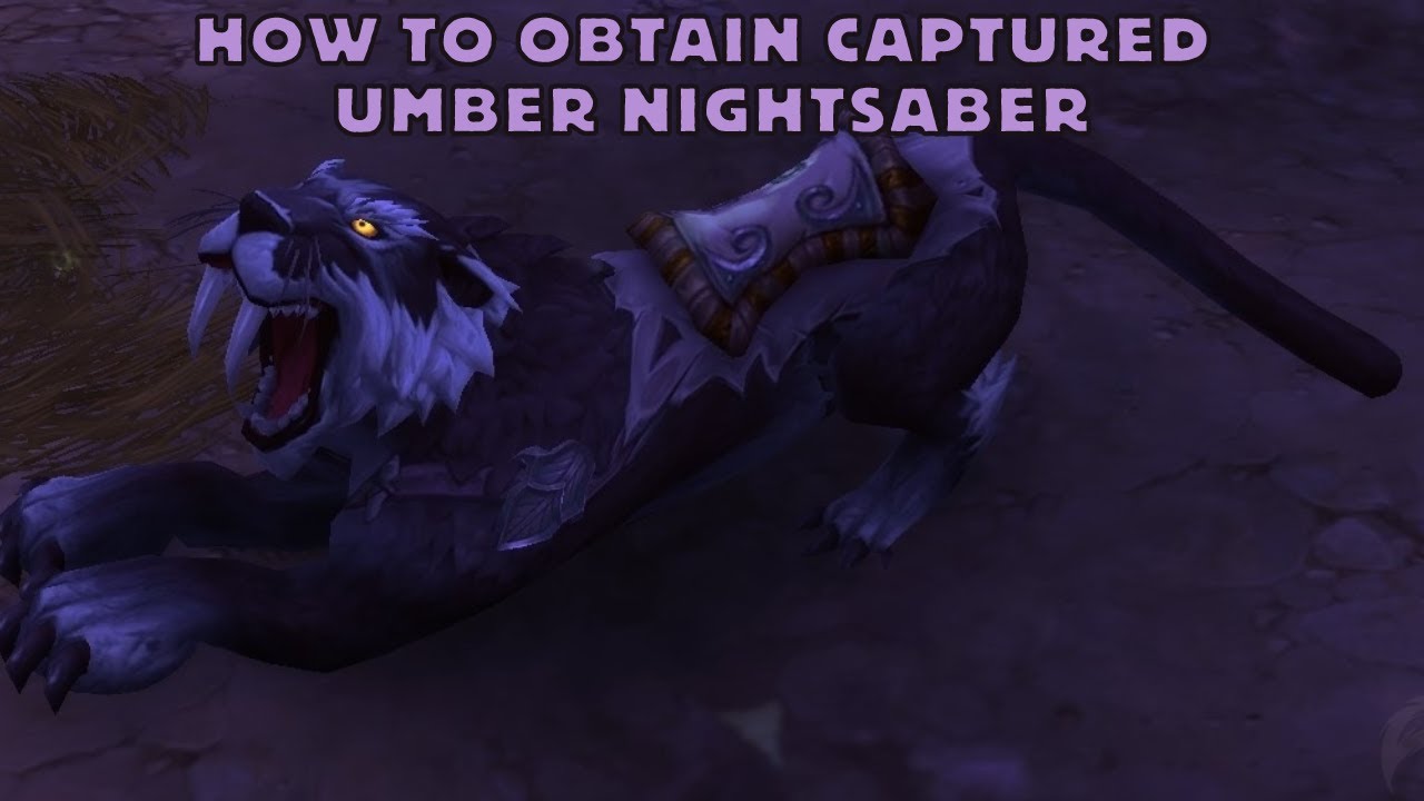 How to obtain the mount Captured Umber NightSaber (Alliance) - YouTube