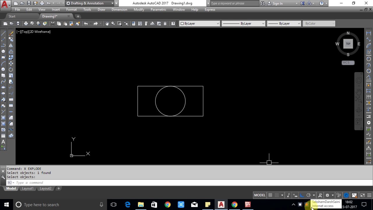 3 Ways To Give Explode Command In Autocad Youtube