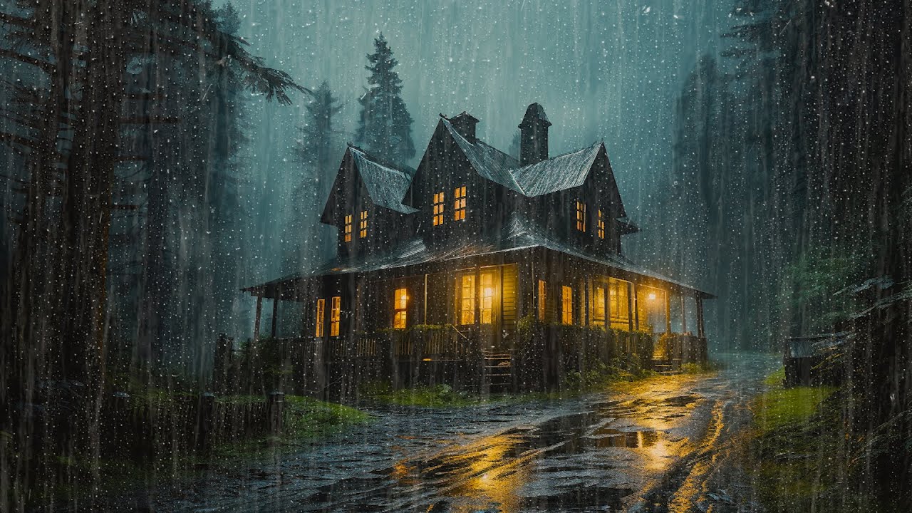 RAIN and THUNDER Sounds to Sleep Fast | ASMR Ambience for Deep Sleep ...