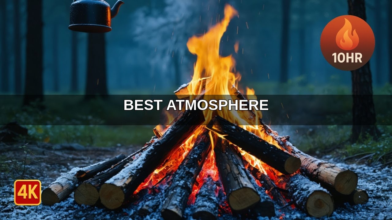 Summer Camp Bonfire | Ambient Background for Study & Sleep - YouTube