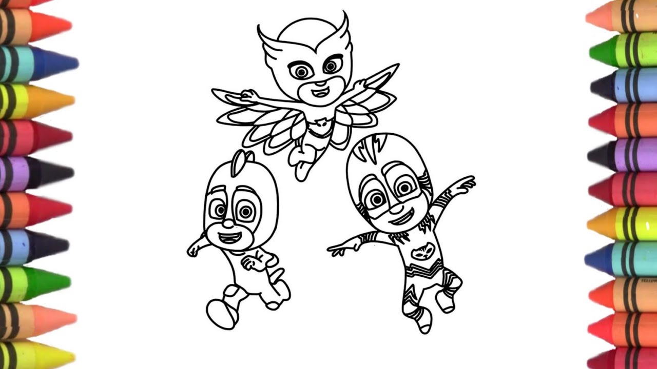 How to draw PJ masks catboy, gekko and owlette, PJ masks drawing, pj ...