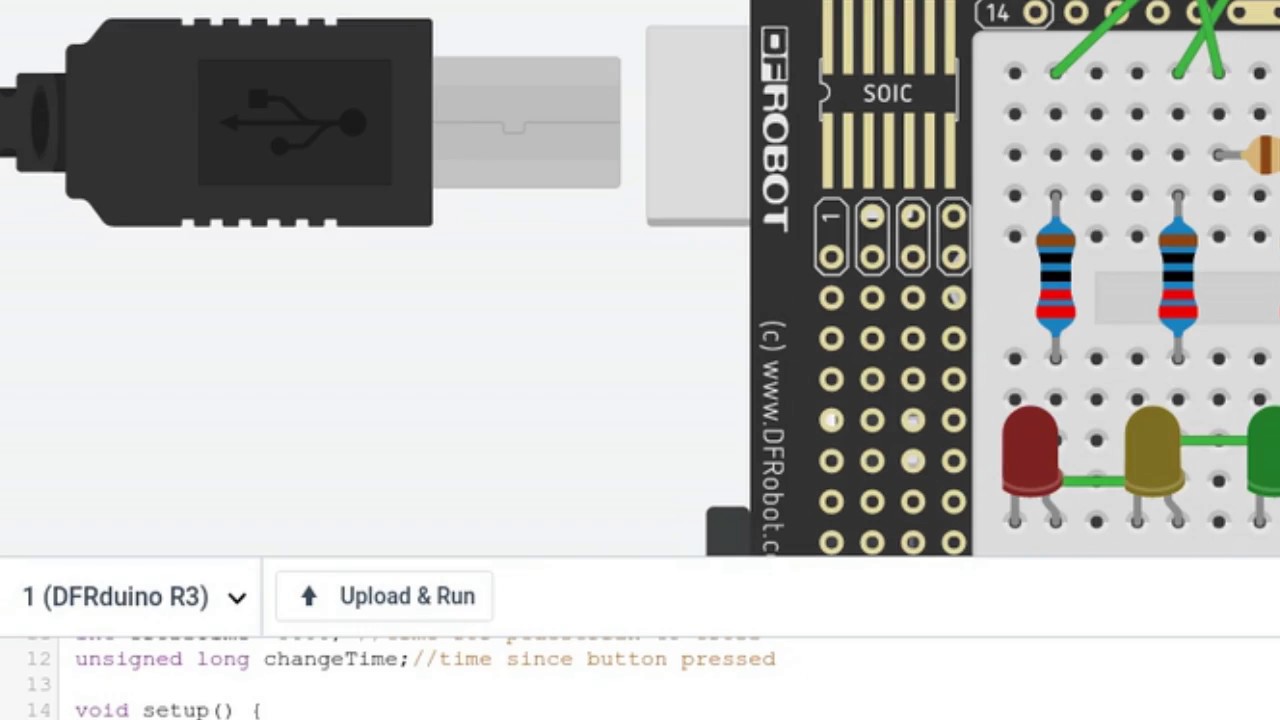 Project 3 Traffic Light Code Dfrobot Arduino Starter Kit Youtube