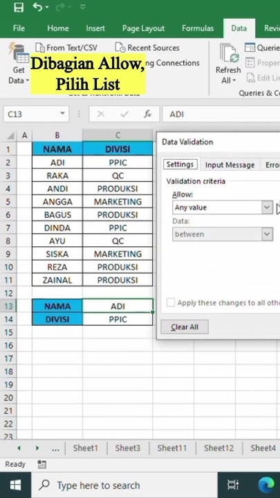 Tips Membuat Database Sederhana Di Excel Excel Exceltips Exceltutorial Tutorial Shorts 0305