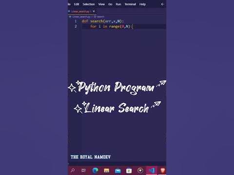 Python Tutorial - Linear Searching of a list. #codm#education #python #pythonprogramming # ...