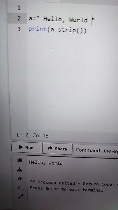 Remove Whitespace By Strip Method In Python Coder Coding Python Programming Youtube