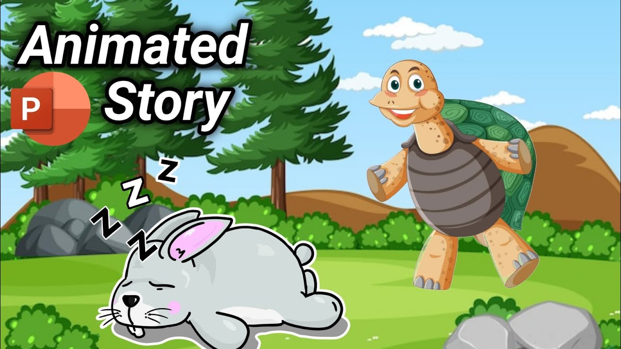 The Hare and The Tortoise | How to make animated story on PowerPoint ...