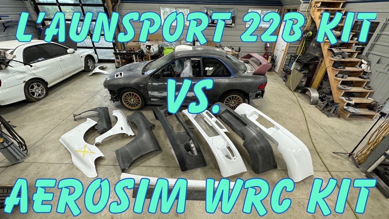 Launsport 22B Kit Alongside Aerosim Carbon Wrc Kit - Subaru Coupe - YouTube