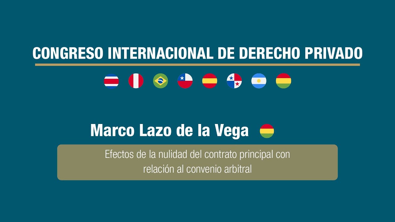 Marco Lazo de la Vega - Congreso Internacional de Derecho Privado - YouTube