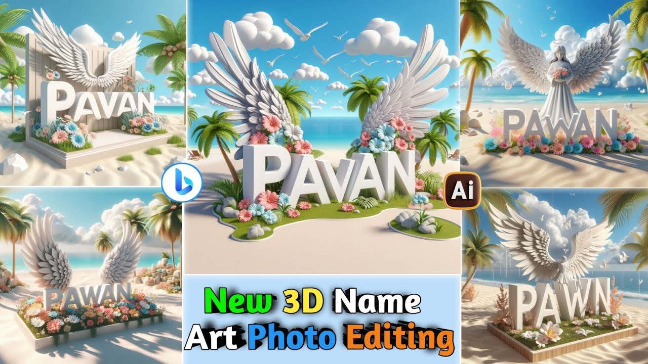 New 3D Name Art Ai Photo Editing || Name Art Ai Photo Editing || How To ...