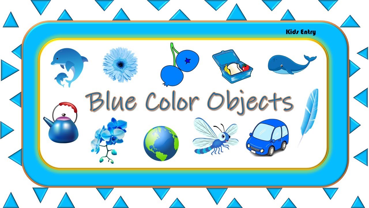 Blue Color Objects Learn Colors Things That Are In Blue Colors