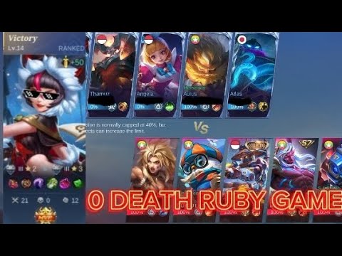 0 DEATH RUBY GAMEPLAY!! 1 hp quick escape! #mobilelegends #rubymlbb - YouTube
