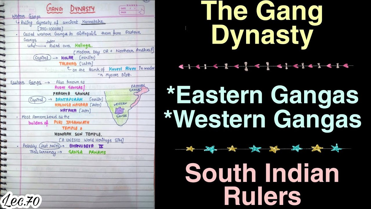 The Gang Dynasty || Ancient History || Handwritten notes || Lec.70 ...
