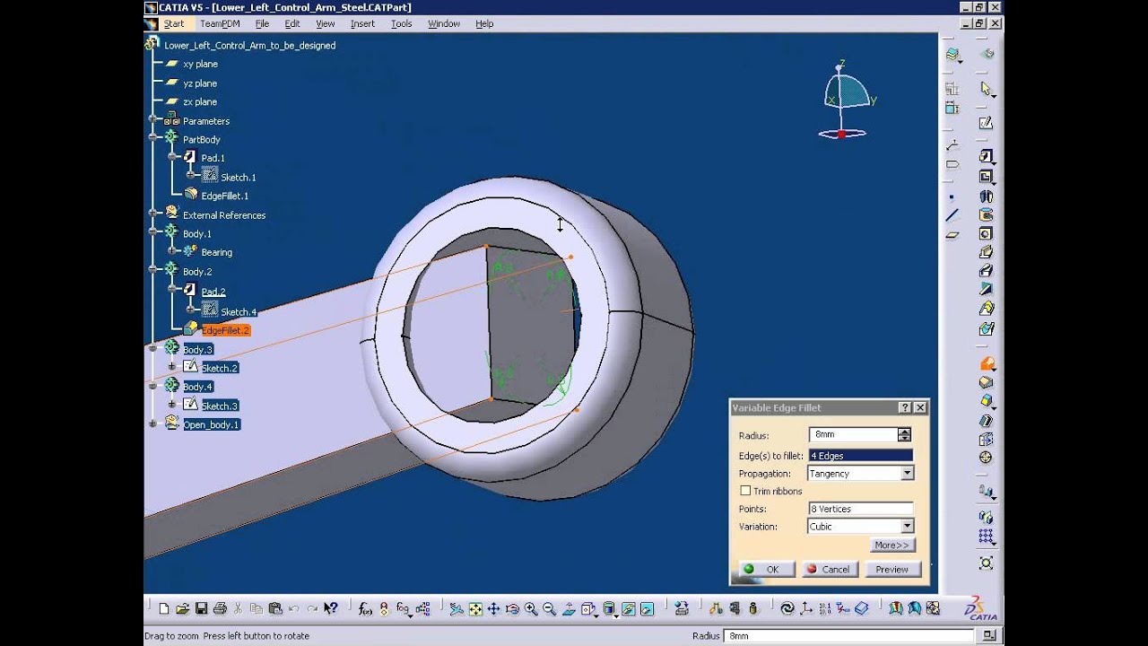 CATIA V5 Mechanical Product Creation - MCE - YouTube