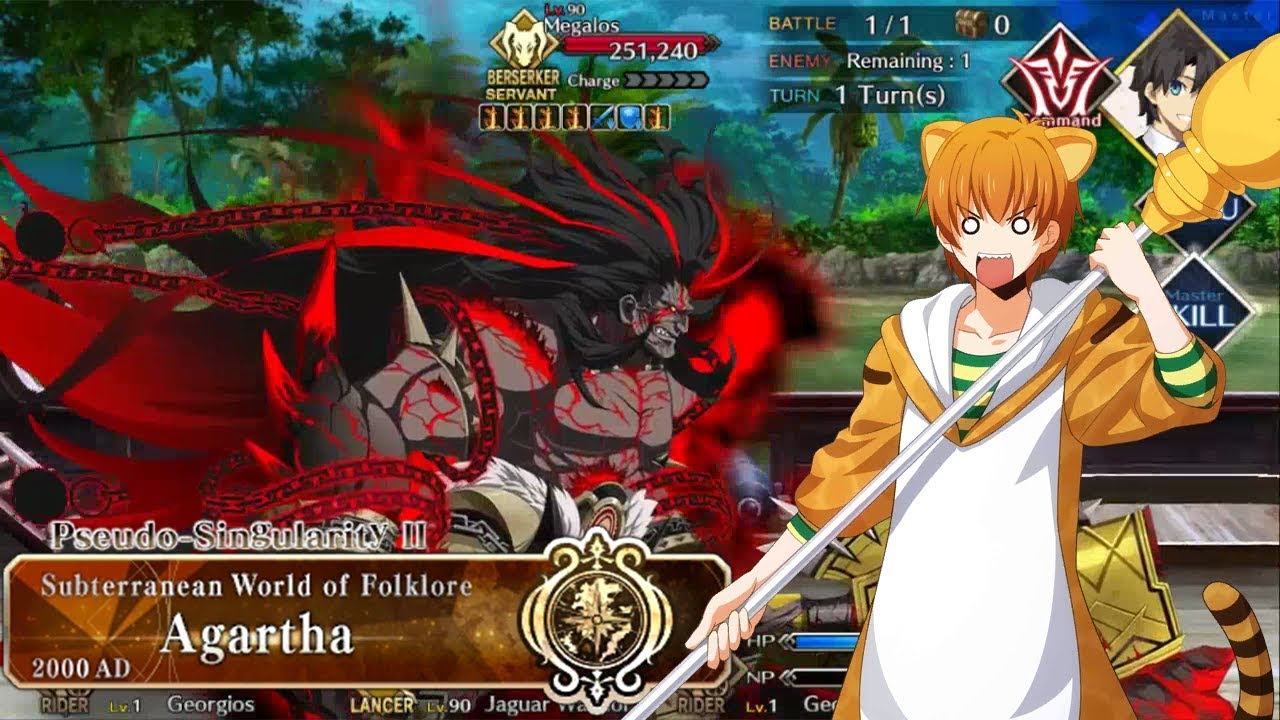 Agartha: Jaguar Warrior Solo vs Megalos (Weakened) [Fate/Grand Order NA ...