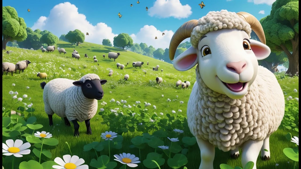 White Sheep, Fluffy and Fat | Cute Sheep Song for Toddlers | Fun ...