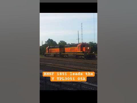 BNSF 1851 leads the YTPL 3051 05A #train #railfan #railway #bnsf #temple - YouTube