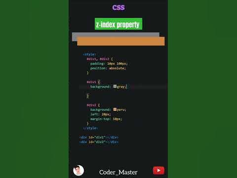 z-index Property || Html Css || #shorts #youtube - YouTube