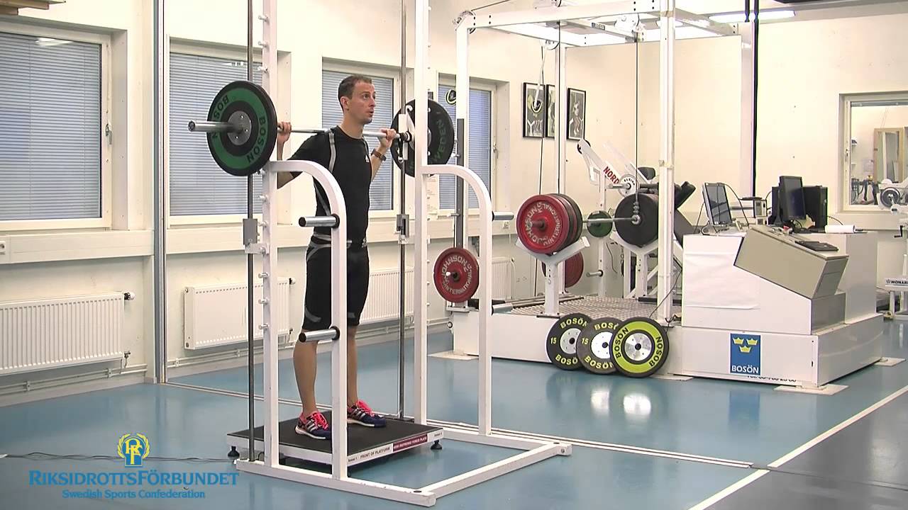 Loaded squat jump test - Smithmaskin - YouTube