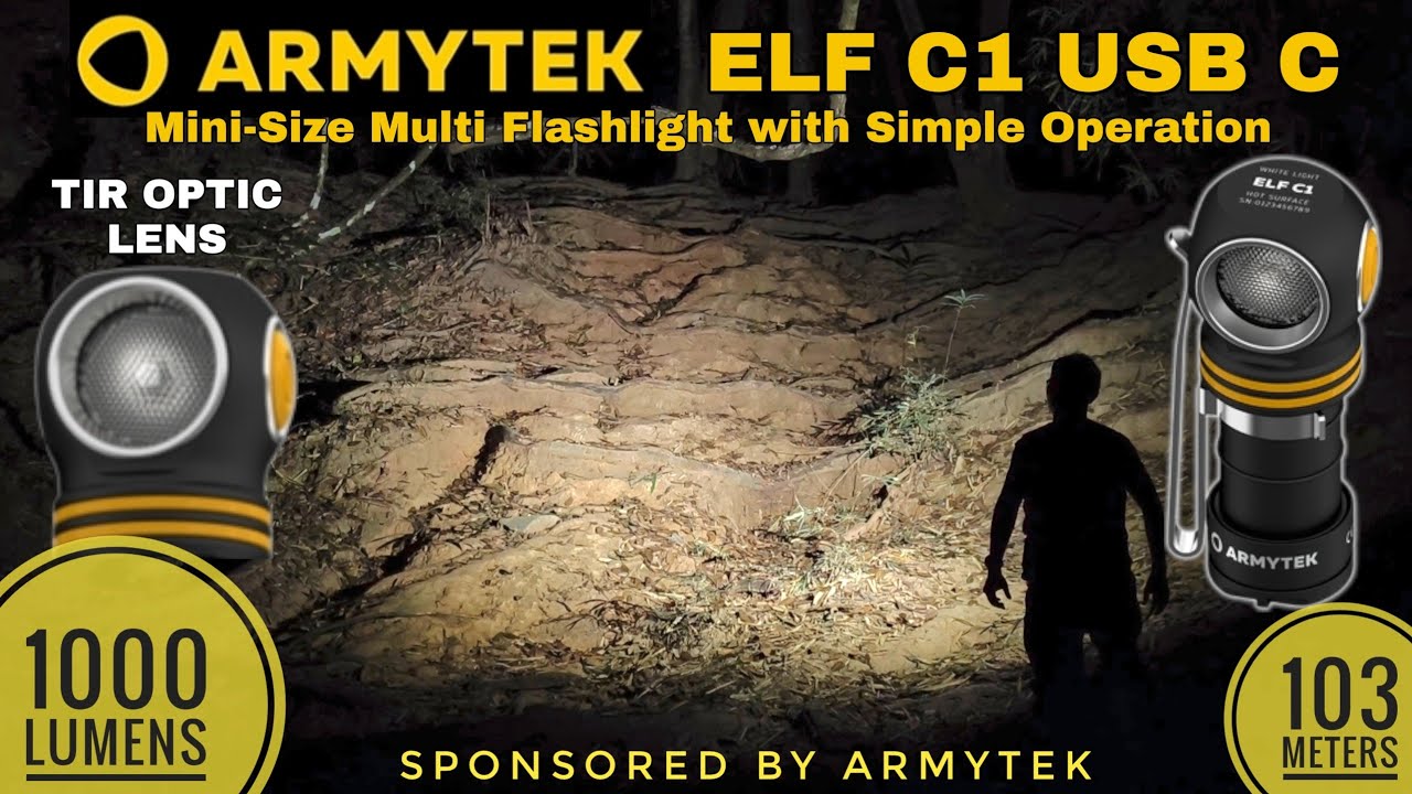 Armytek ELF C1 USB C (White Light) - Powerful Mini Headlamp with Simple ...