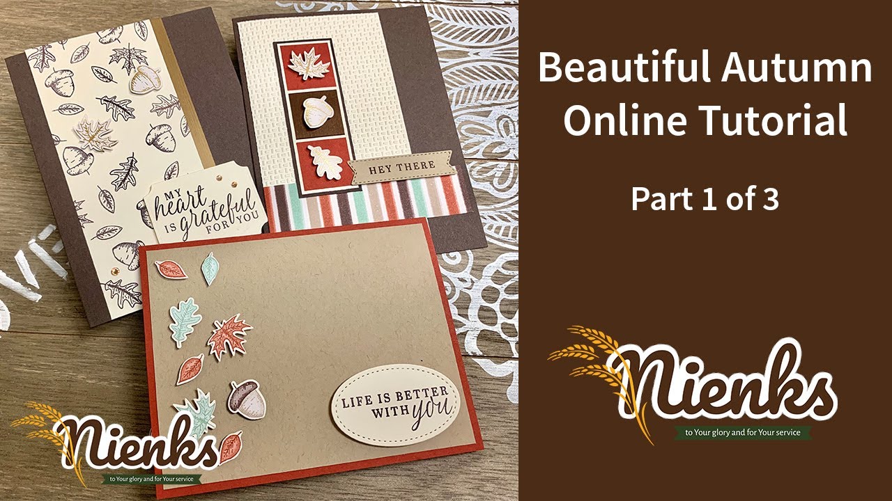 Online Class Part 1 of 3 | How to make a fall greeting card? | Using a ...