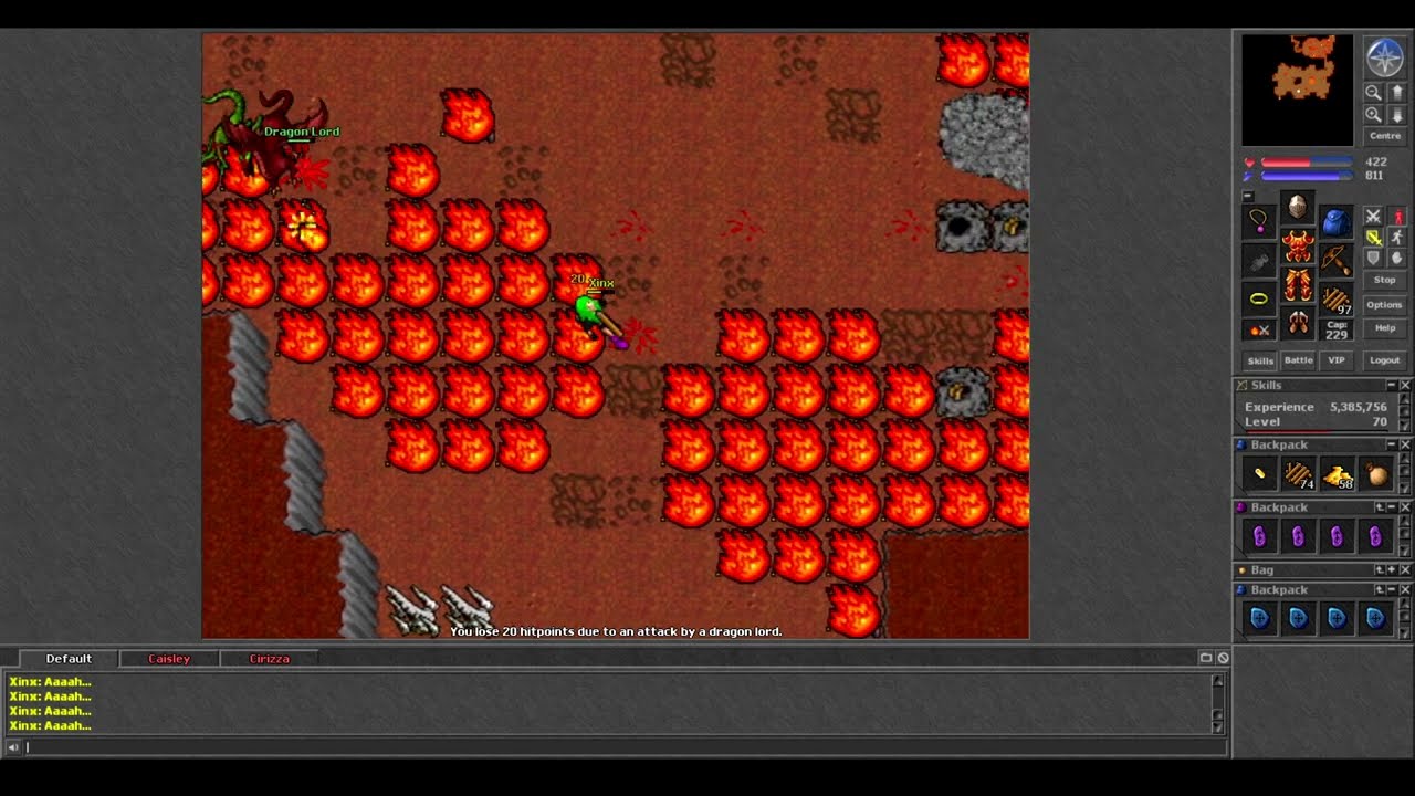 Old Tibia - RP 70 hunting in Deeper Fibula - Xinx (7.4 2005 Pacera ...