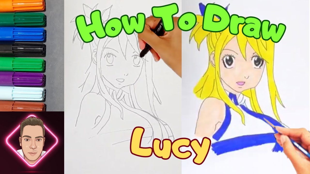 Lucy pencil DRAWING from Fairy Tail | How to Draw Fairy Tail Princess ...