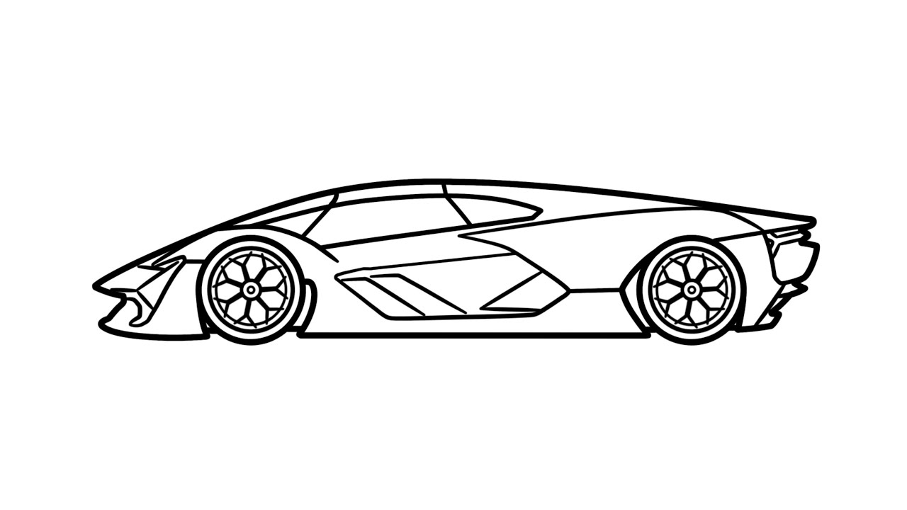 How to draw a LAMBORGHINI TERZO MILLENNIO easy | Drawing lambo terzo ...