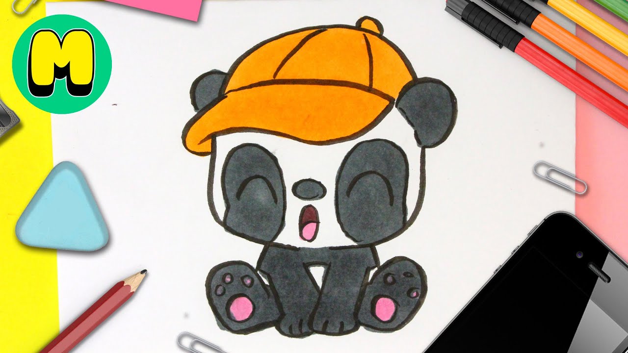 COMO DIBUJAR UN PANDA KAWAII 💖 Dibujos fáciles kawaii 💖Aprende a ...