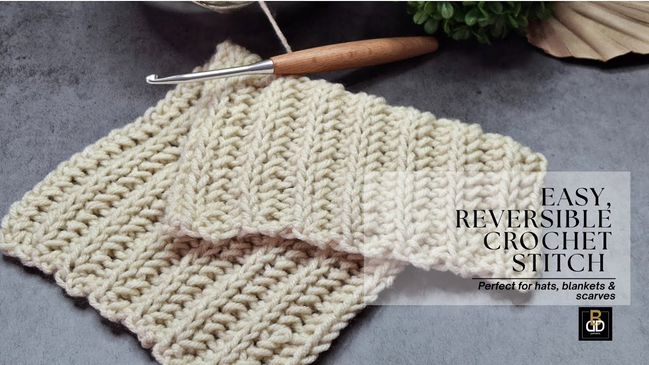 Just 1 Row! This Reversible Crochet Stitch Looks Good on Both Sides ...