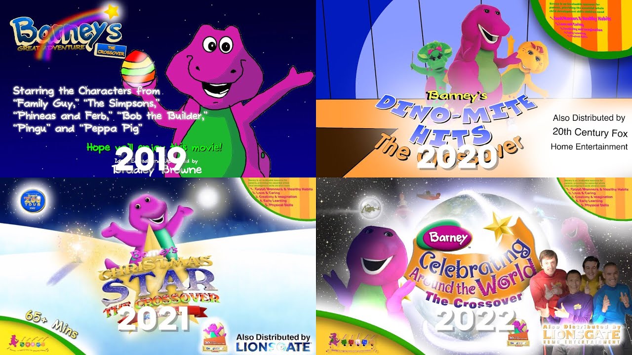 Evolution of Barney Crossovers for @BradleyBrowneProductions - YouTube