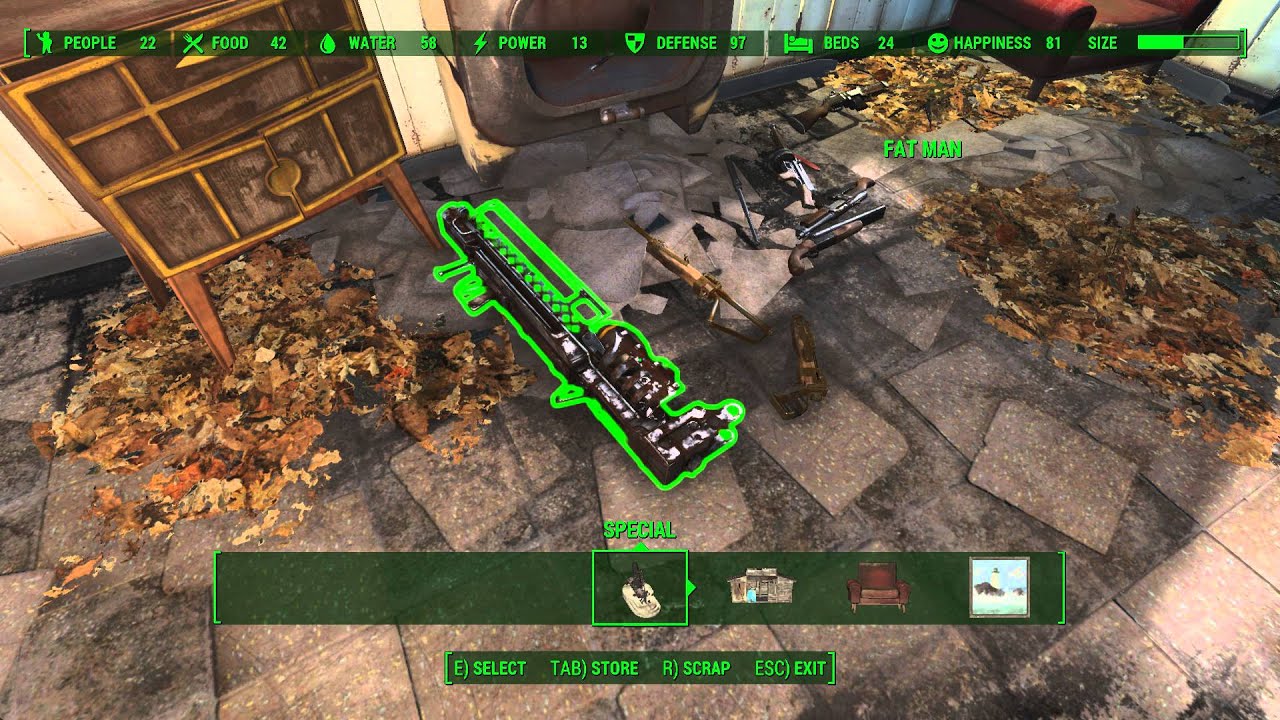 Fallout 4 Scrapper Perk: Scrapping Weapons Example (Rank 1) - YouTube