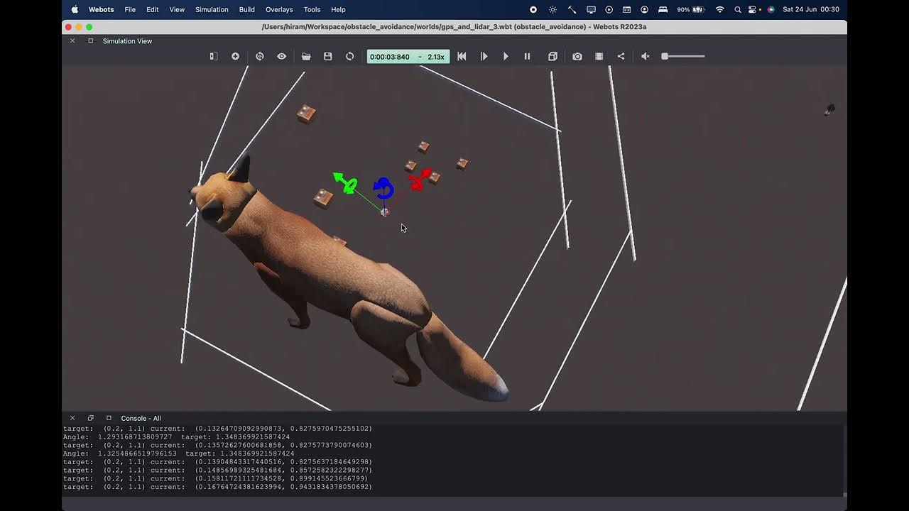 Webots simulation 4 - A* attempt - YouTube