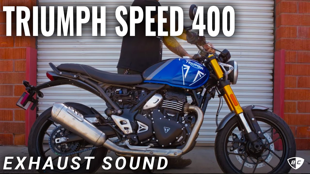 Triumph Speed 400 Exhaust Sound Clip - Stock vs Slash Cut Tip - YouTube