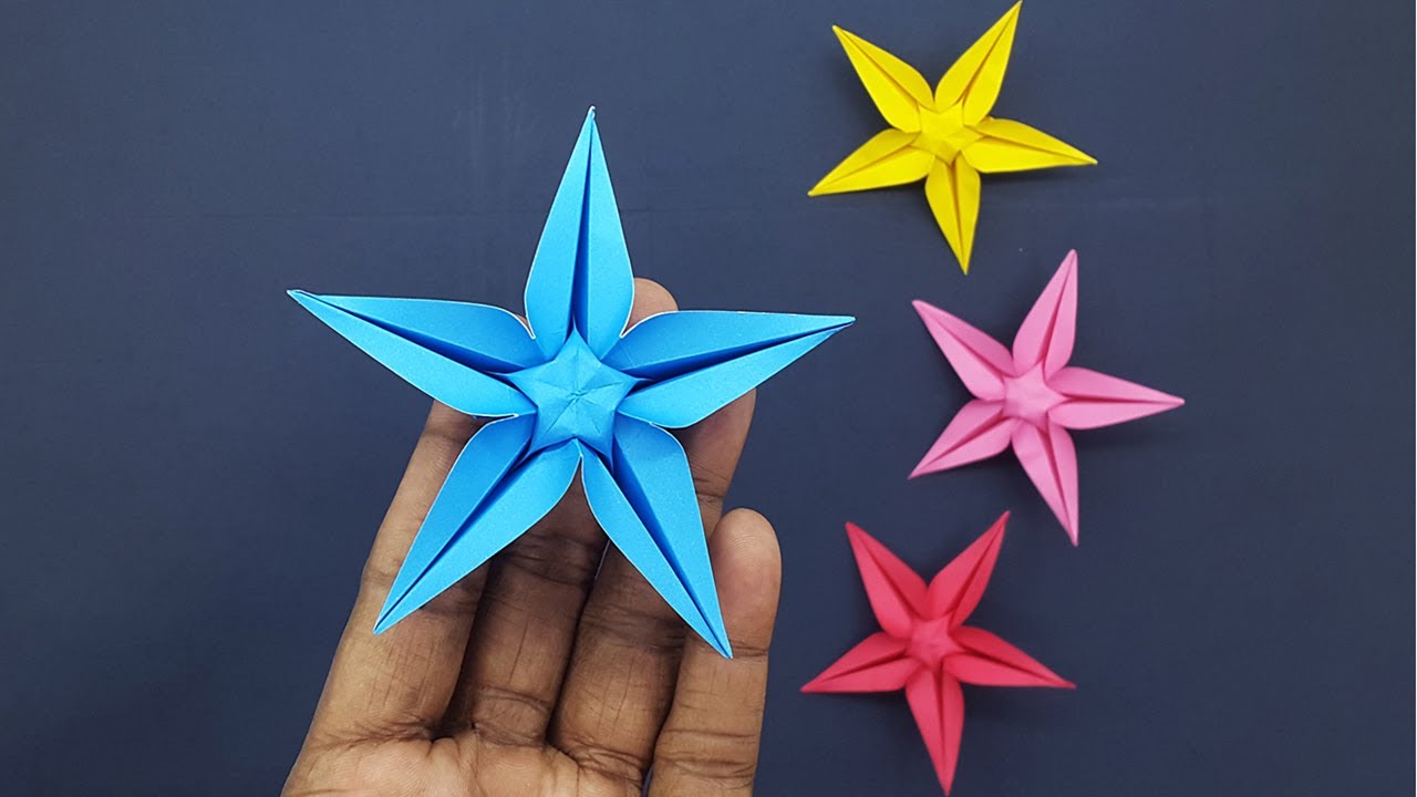 Perfect Shape 3D Star Origami ⭐ Easy Paper Star 🌟 Paper Craft - YouTube