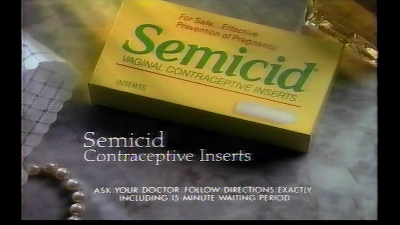 Semicid Vaginal Contraceptive Inserts Birth Control Vintage TV ...