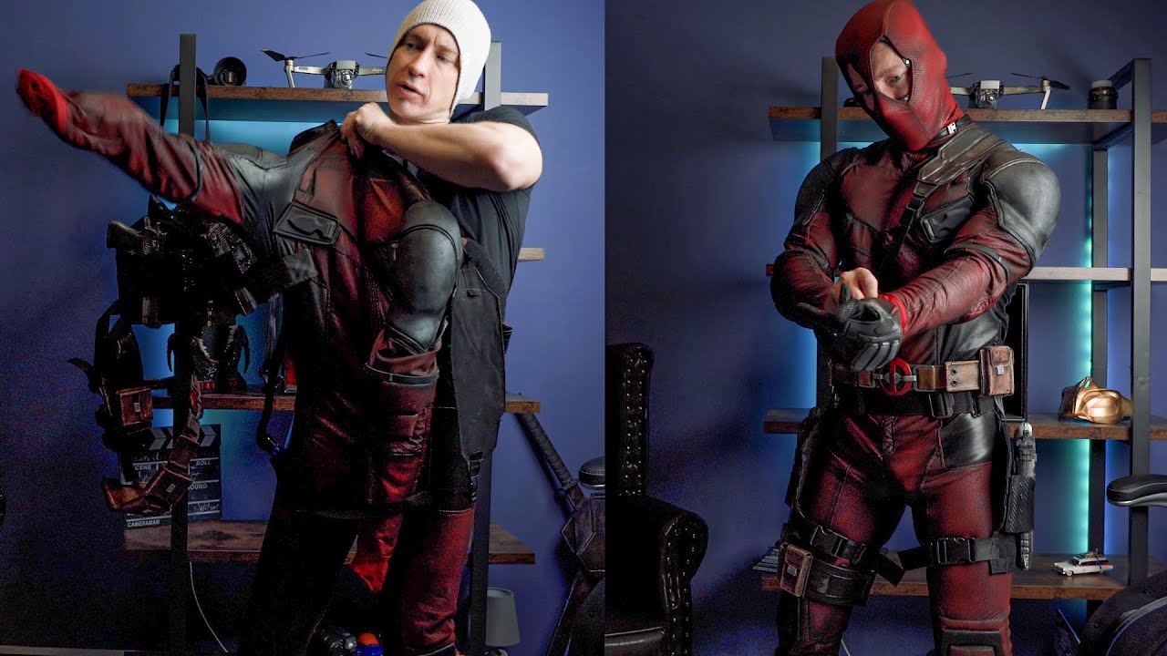 Deadpool SUIT UP! - Putting on a real Deadpool Movie Suit! - YouTube