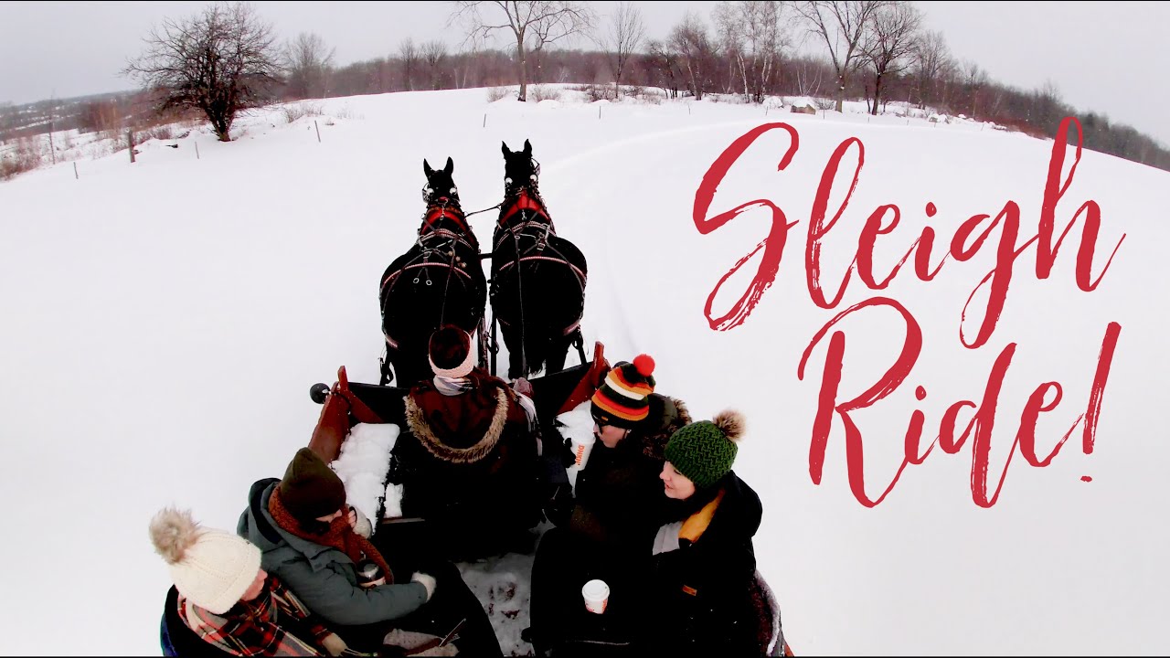 Horse Drawn Sleigh Ride with the Girls! / Hitching up Draft Horses ...