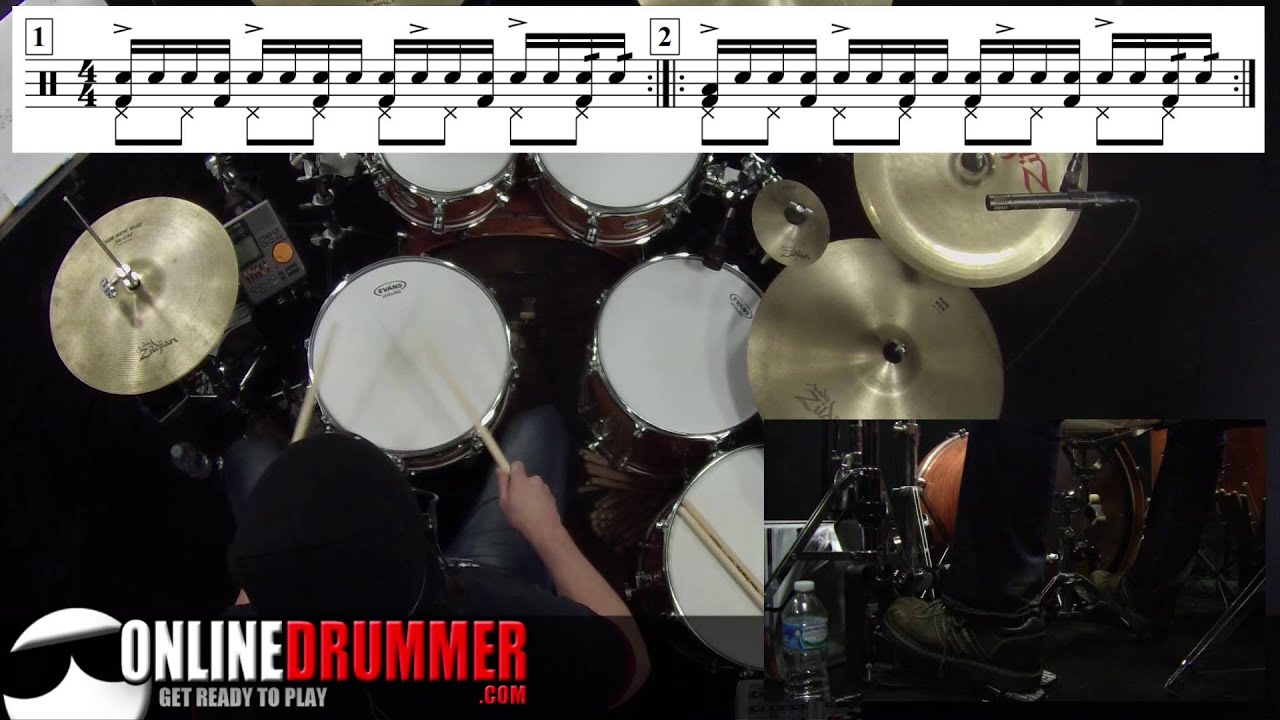 Drum Lesson - Sixteenth-Note Snare Groove - YouTube