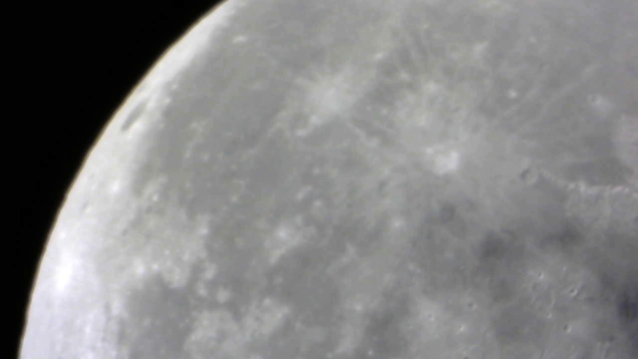 Clip of the moon (Projection from 130 mm Newtonian primary mirror on ...