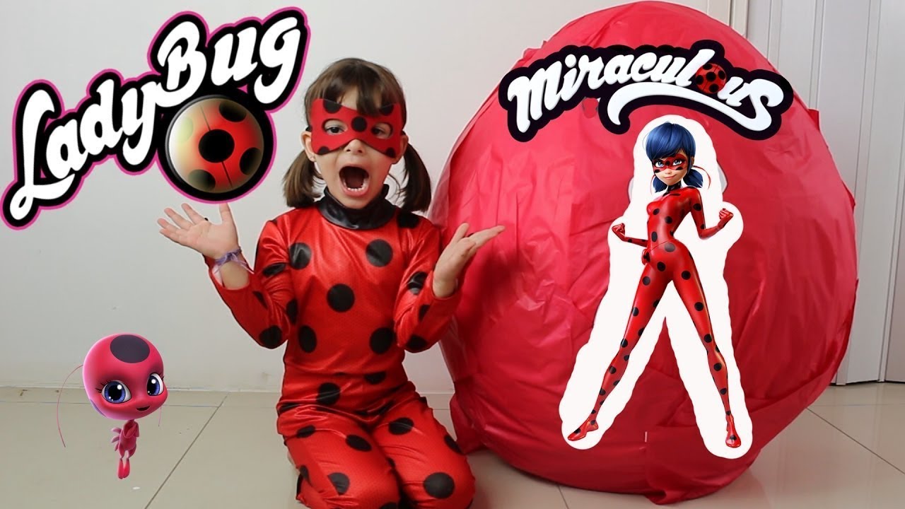MEGA OVO GIGANTE SURPRESA DA LADYBUG PÁSCOA - Jéssica Godar e Laurinha ...